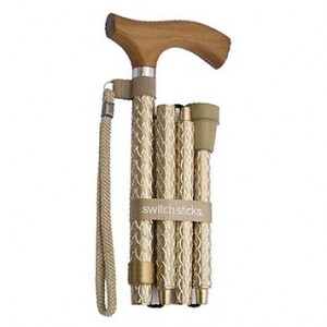 Bastón plegable: fabricado en aluminio, extensible y muy ligero